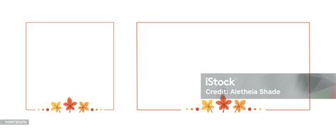 단풍 프레임 테두리 세트입니다 프로모션 포스터 배너 전단지 초대장 웹사이트 또는 인사말 카드 개요 템플릿입니다 벡터 그림 0명에 대한 스톡 벡터 아트 및 기타 이미지