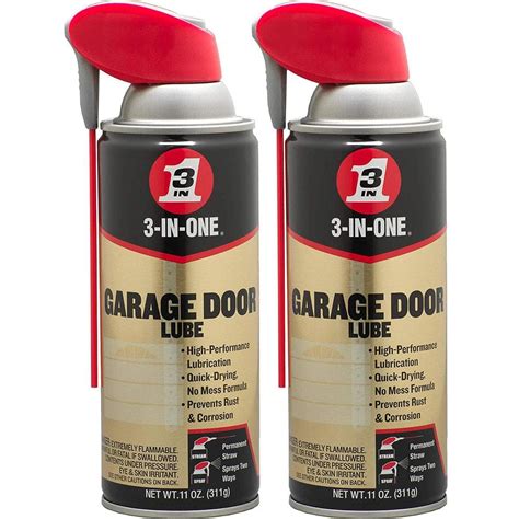 3 In One 11 Oz Garage Door Lube With Smart Straw Spray 2 Pack 611857