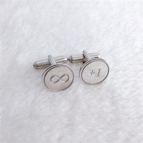 Personalized Infinity 1 Cufflinksinfinity And Number Cufflinkscircle