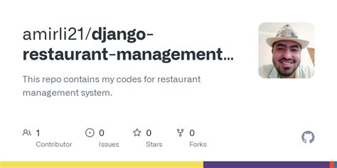 GitHub Amirli Django Restaurant Management System This Repo Contains My Codes For