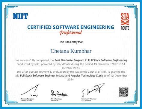 Fullstackengineer Java Angular Niit Professionalgrowth Chetana K