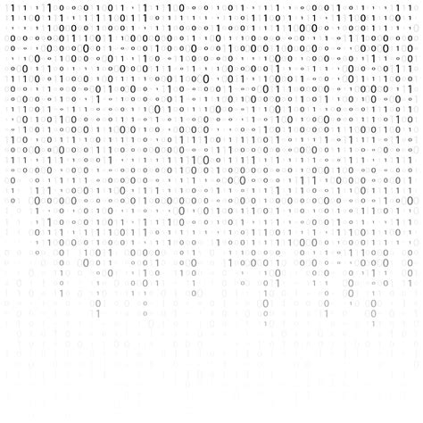 Premium Vector Binary Code Zero One Matrix White Background Abstract