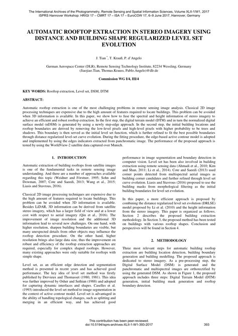 pdf automatic rooftop extraction in stereo imagery using distance and