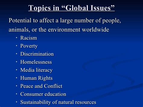 Global Issues Presentation