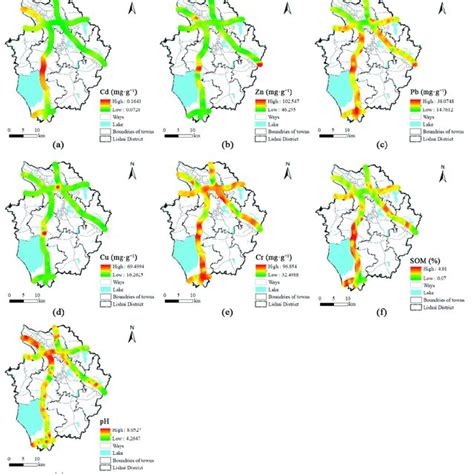 A Spatial Distribution Of The Concentration Of Cd B Spatial Download Scientific Diagram