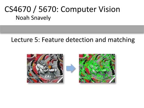 Ppt Feature Detection And Matching In Computer Vision Powerpoint