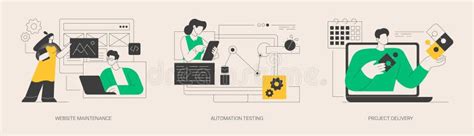 Web Development And Support Abstract Concept Vector Illustrations