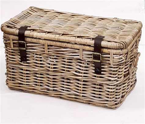 Корзина для белья из ротанга низкая 215LXG S/3 №1 серая купить в Москве ...