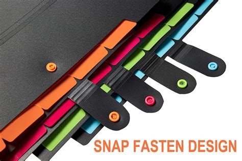 Fanwu 4 Pack Expanding File Folders With 6 Pockets A4 Accordion File Organiser Divider Folders