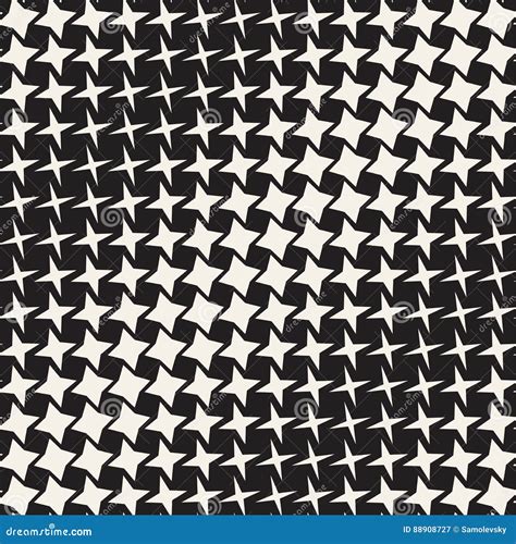Geometric Seamless Star Shapes Pattern Halftone Gradient Effect