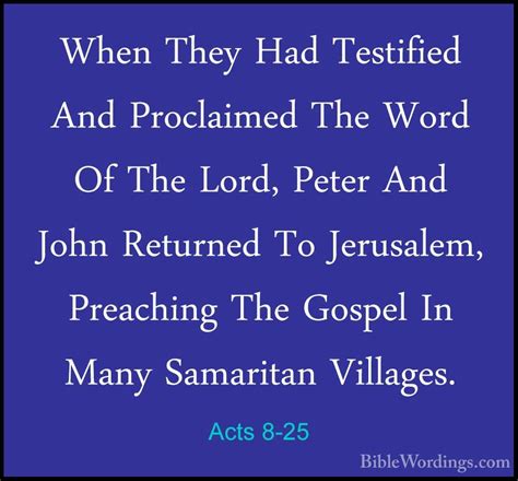 Acts 8 9 25 Commentary