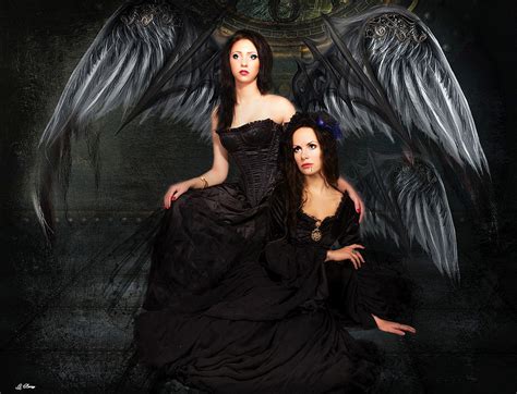 Sinister Sisters Mixed Media By Gayle Berry Fine Art America