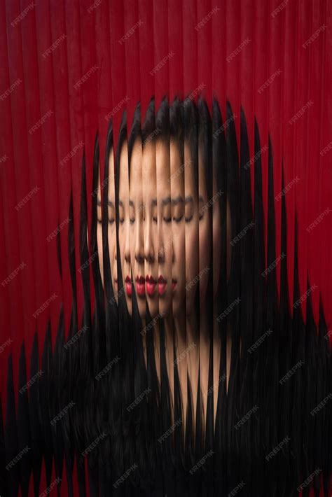 premium photo translucent and blurred portrait of woman