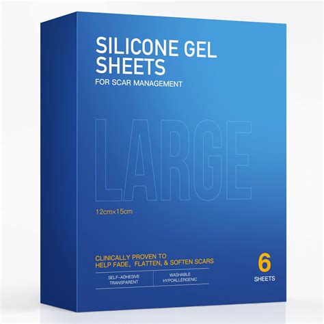 6 Pack Large Sizes Silicone Gel Sheets 6 X 5 Medical