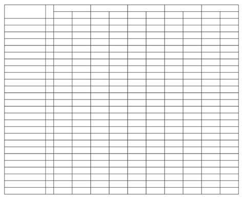 25 Free Printable Columns And Rows Pdf Templates American Templates