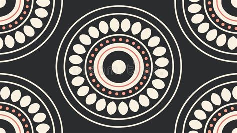 Retro Concentric Circle Pattern Vector Black Vector Design Generative Ai Stock Illustration