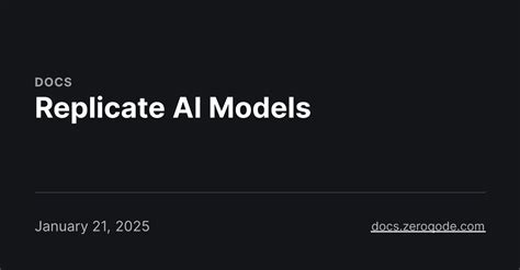 Replicate Ai Models