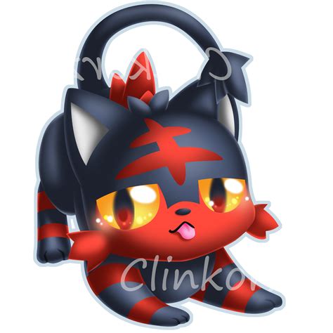Litten Pokemon Alola Region Starter Pokémon Feline Species Dark
