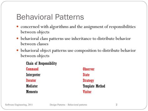ppt software engineering behavioral design patterns powerpoint