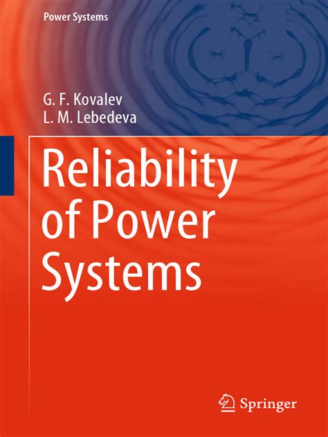 Springer Reliability Of Power Systems 2019 Pdf Reliability Engineering System