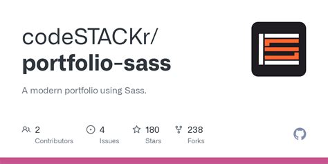 Github Codestackrportfolio Sass A Modern Portfolio Using Sass
