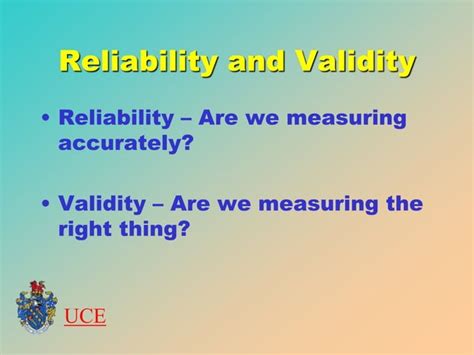 Reliability And Validity PPT