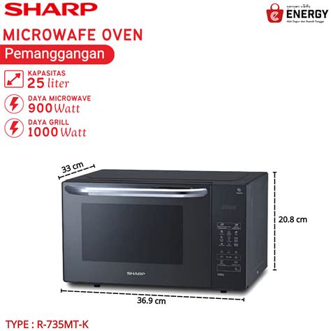 Sharp Microwave Oven R 735mt K Energy Bali
