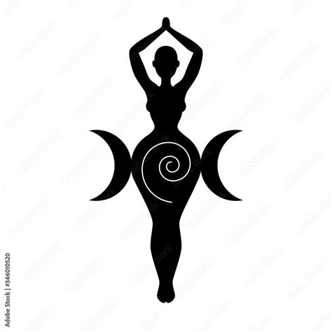 Sprial Triple Goddess Beautiful Woman Figure Respresenting Moon