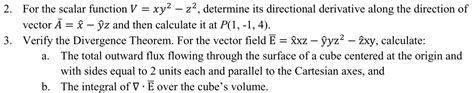 Solved 2 For The Scalar Function V Xy2 Z Determine