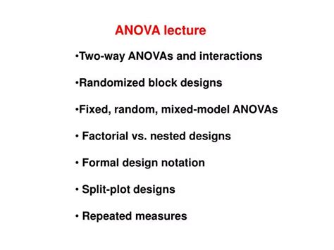 Ppt Two Way Anovas And Interactions Randomized Block Designs Fixed