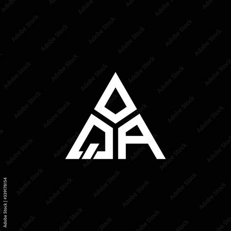 QA Monogram Logo With Pieces Shape Isolated On Triangle Stock Vector Adobe Stock