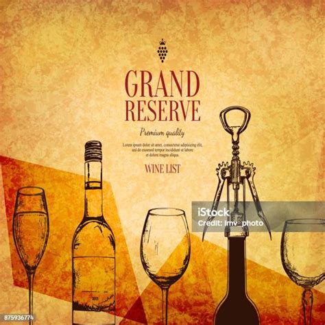 와인 리스트 디자인입니다 바 레스토랑 커피 하우스 카페에 대 한 벡터 메뉴 브로슈어 서식 파일 그릇에 대한 스톡 벡터 아트 및 기타 이미지 Istock