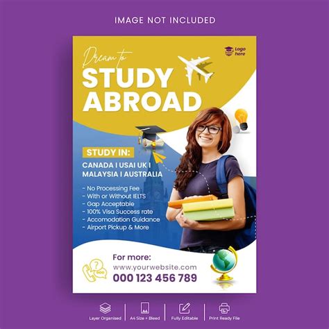 Study Abroad Poster Psd High Quality Free Psd Templates For Download
