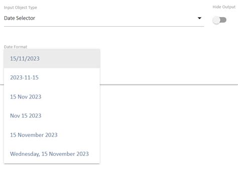 13 Date Selector