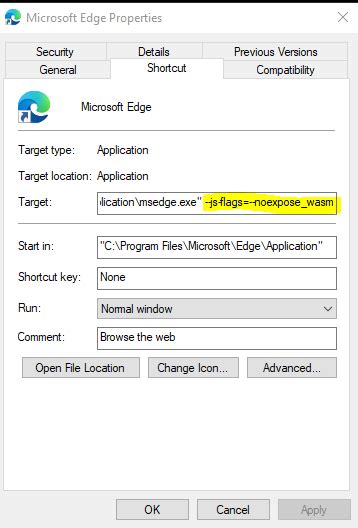 How Does One Disable Webassembly In Microsoft Edge Microsoft Qanda
