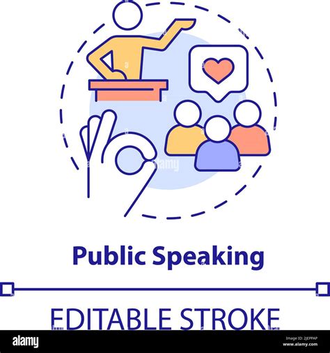 Public Speaking Concept Icon Stock Vector Image And Art Alamy