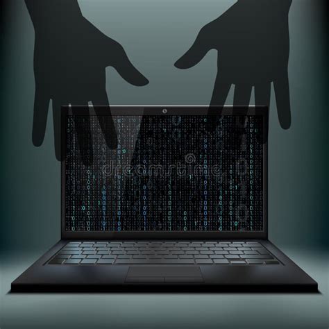 laptop and binary world stock illustration illustration of mobile 329532