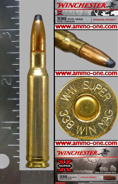338 Winchester Magnum By Winchester W W Super Hs Psp Jsp One