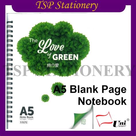 Ready Stock Uni Paper The Love Of Green Note Book S 5172 Sketching