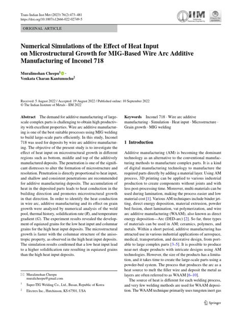 Numerical Simulations Of The Effect Of Heat Input On Microstructural