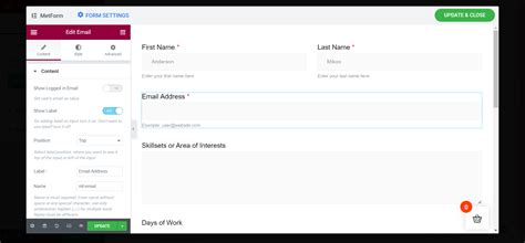 how to create a volunteer application form in wordpress