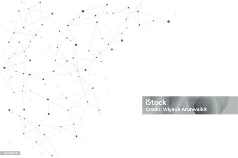 Abstract Connecting Dots And Lines Connection Science And Technology Background Concept Stock