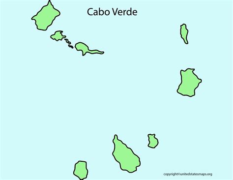 Blank Cabo Verde Map Map Of Cabo Verde Blank