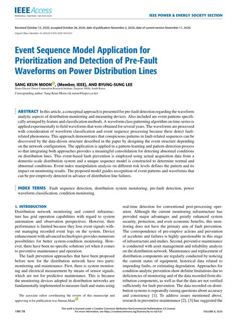 Pdf Event Sequence Model Application For Prioritization And Detection Of Pre Fault Waveforms
