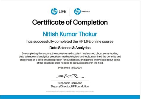 Nitish Kumar Thakur On Linkedin Datascience Professionalgrowth Certification