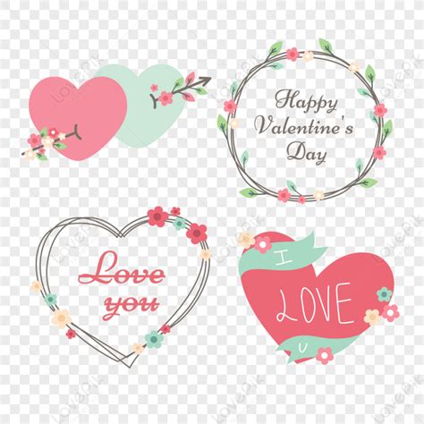 발렌타인 데이 빈티지 장식 식물 일러스트 레이스 테두리 데이트 디자인 Png 일러스트 무료 다운로드 Lovepik