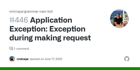 Application Exception Exception During Making Request · Issue 446