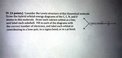 Solved Iv 4 Points Consider The Lewis Structure Of This Theoretical Molecule Draw The