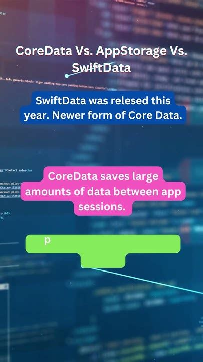 coredata vs appstorage vs swiftdata swiftui swiftuitutorials shorts appledevs youtube