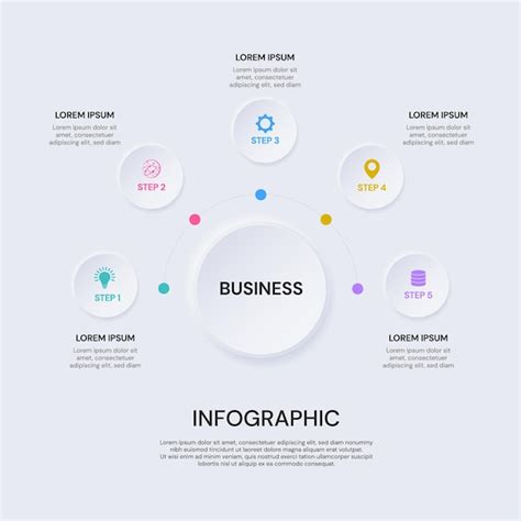 Premium Vector Vector Infographic Label Design With Icons Business Concept Flowchart Diagram